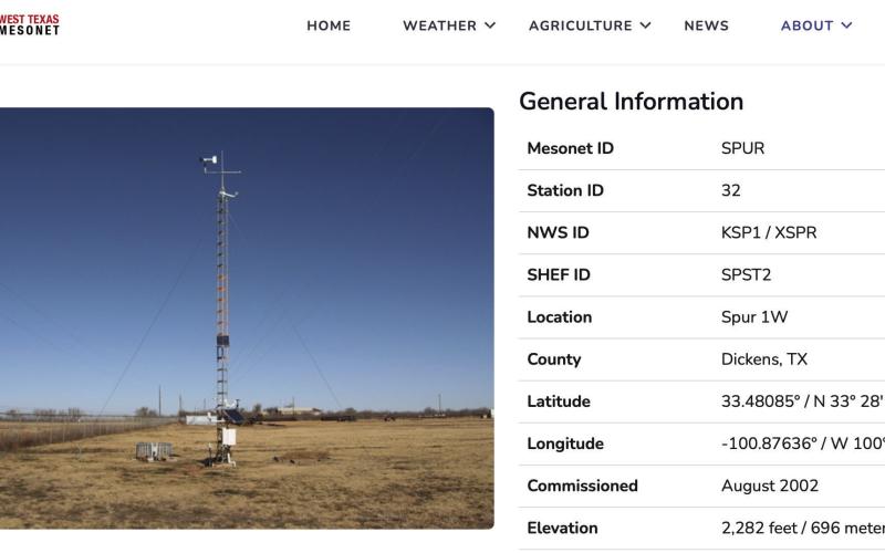 West Texas weather stations aid in agriculture and public safety | Knox ...